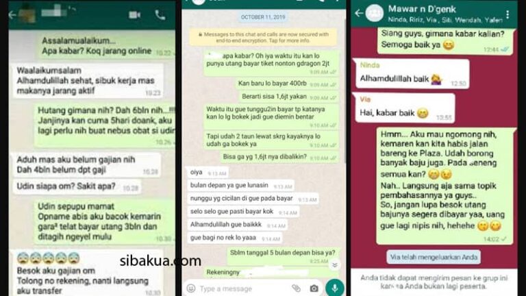 Contoh Chat Menagih Hutang Lewat WA | SIBAKUA